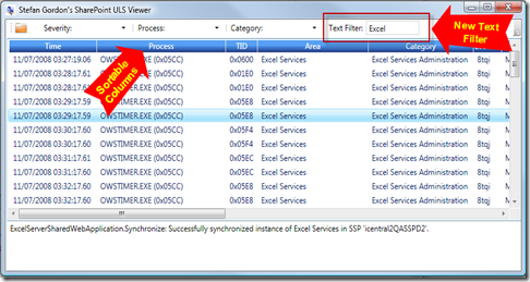 SharePoint ULS Log Viewer 2.0 Released - Stefan On Software